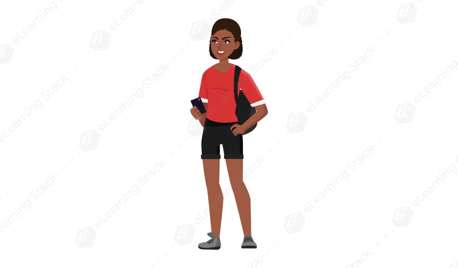 Animated Character | Education | Female Student | E-SF-1C-6 ...